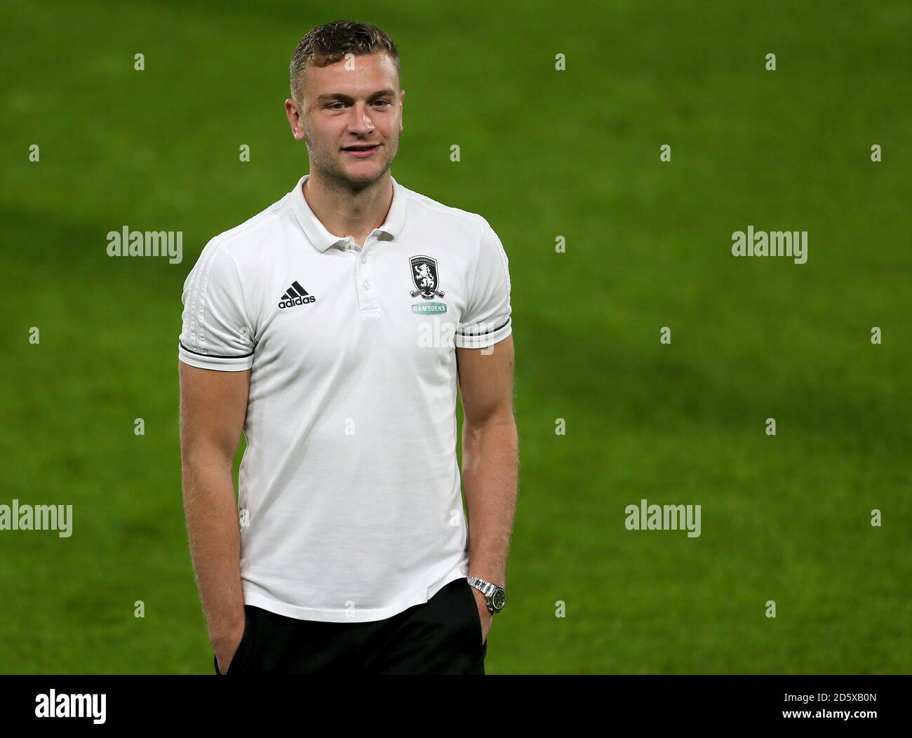 Middlesbrough's Ben Gibson on the pitch before the match Stock Photo ...