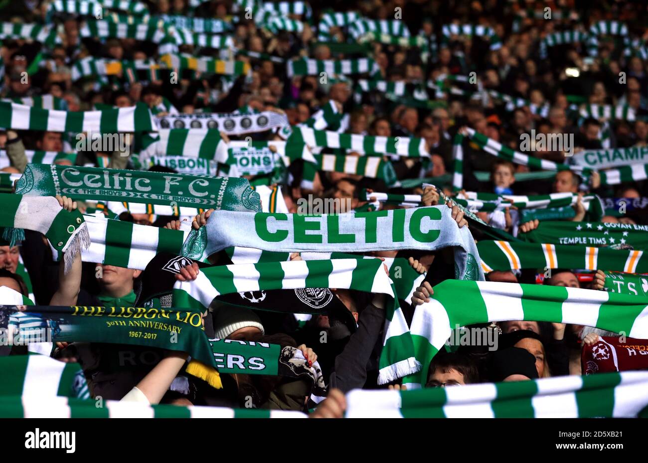 Celtic fans in the stands Stock Photo - Alamy