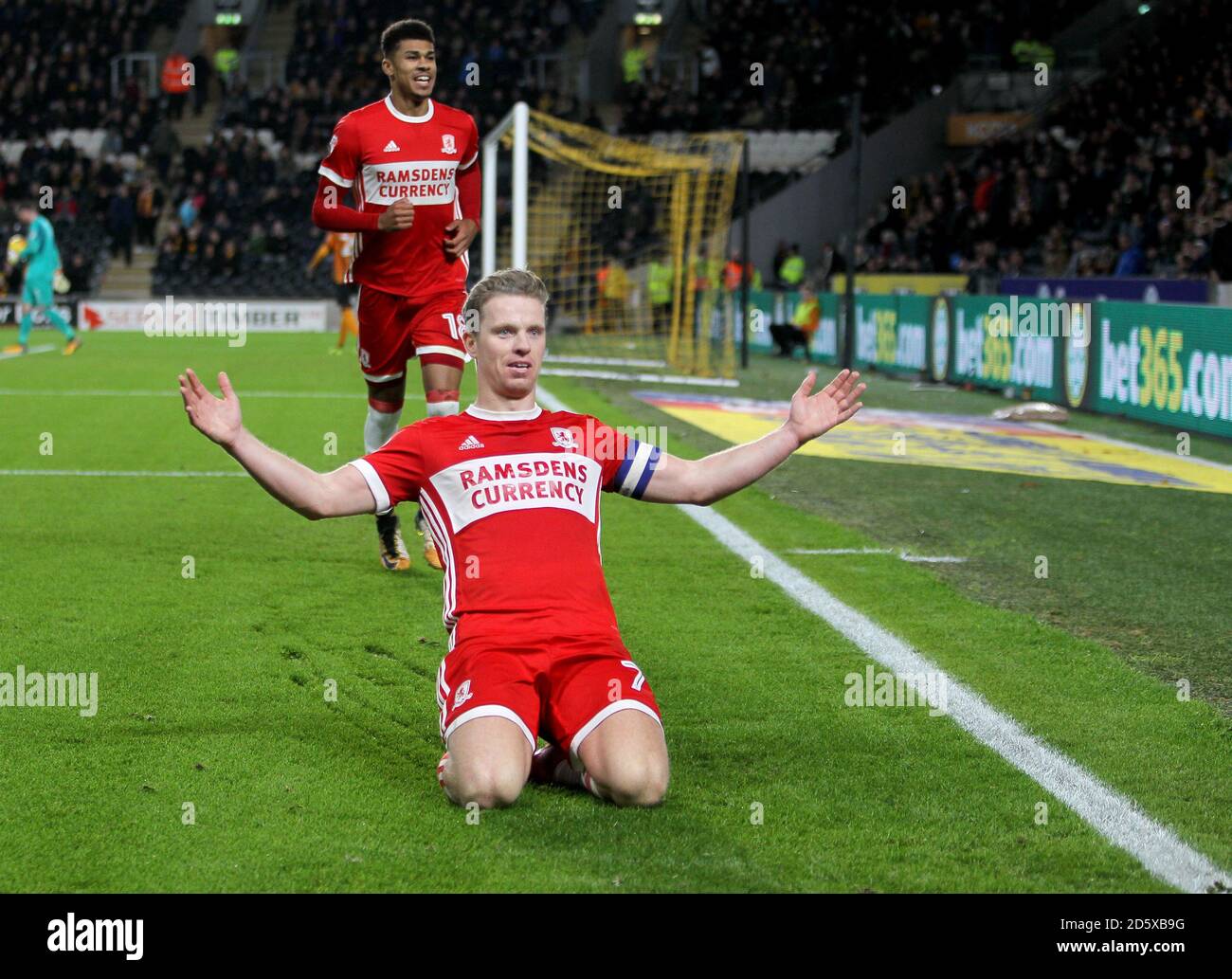 Middlesbrough's Grant Leadbitter celebrates his penalty to make it 1-3 ...