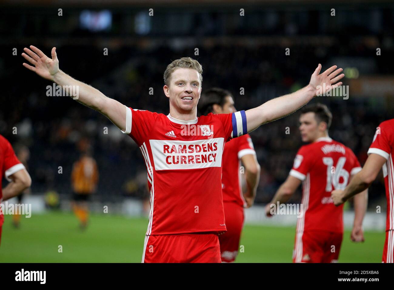 Middlesbrough's Grant Leadbitter celebrates his penalty to make it 1-3 ...
