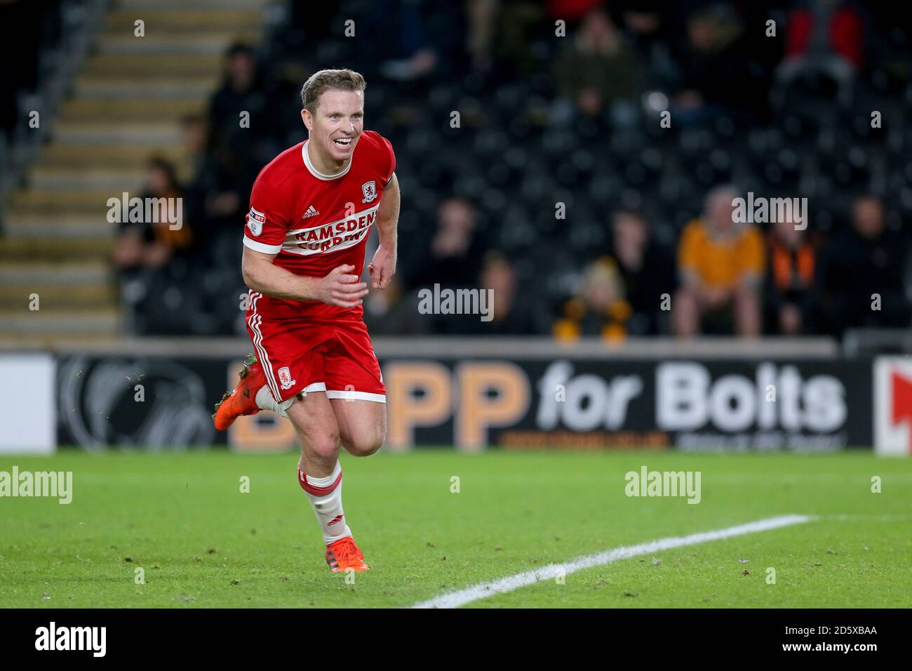 Middlesbrough's Grant Leadbitter celebrates his penalty to make it 1-3 ...