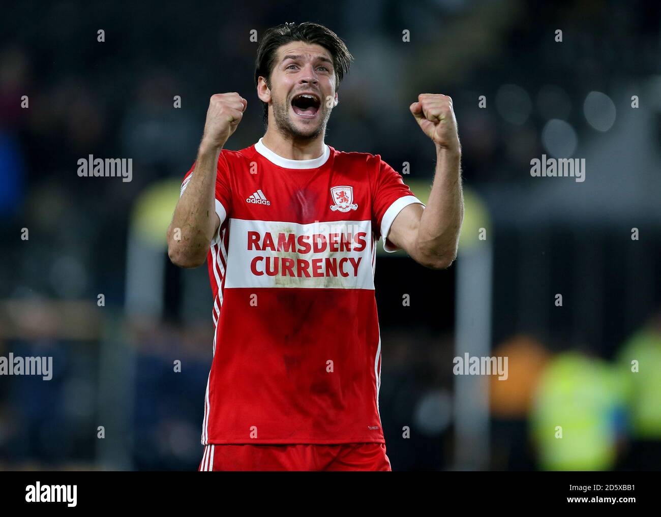 Middlesbrough's George Friend celebrates Stock Photo - Alamy