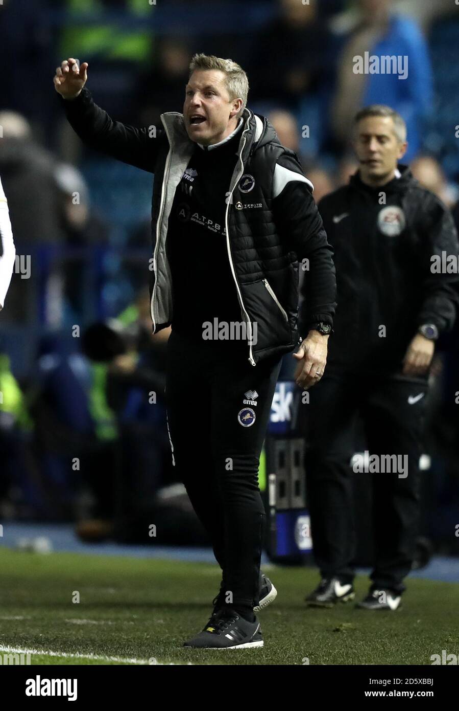 Millwall manager Neil Harris gestures on the touchline Stock Photo - Alamy
