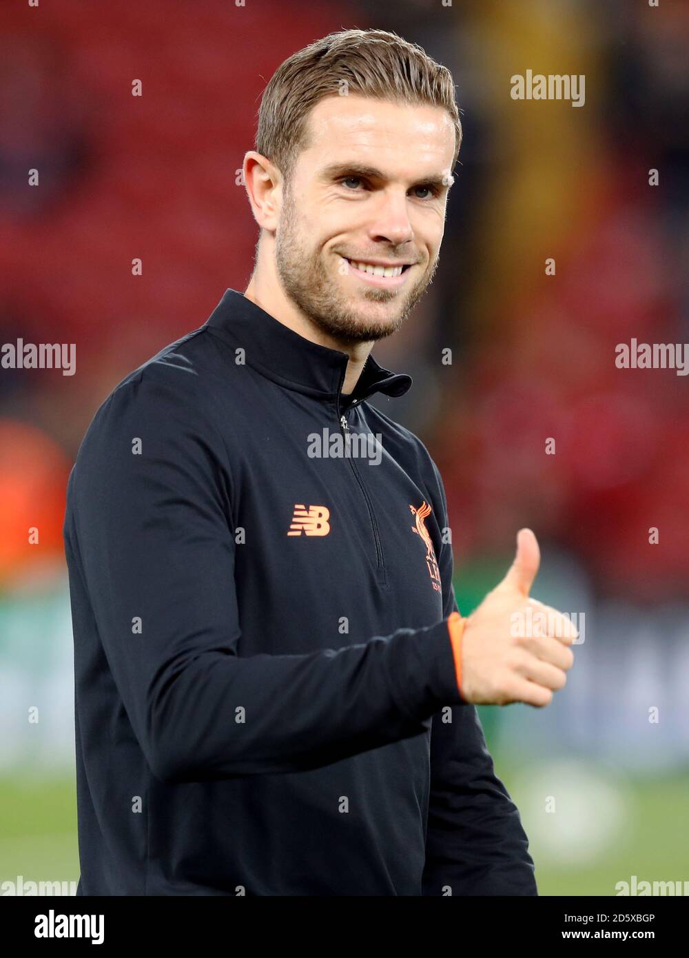 Liverpool's Jordan Henderson pre match Stock Photo - Alamy