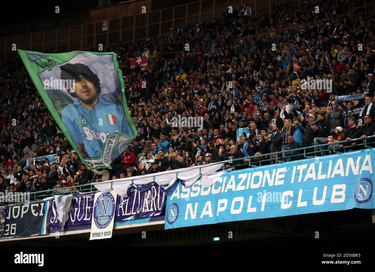 Napoli fans in the stands show their support Stock Photo - Alamy