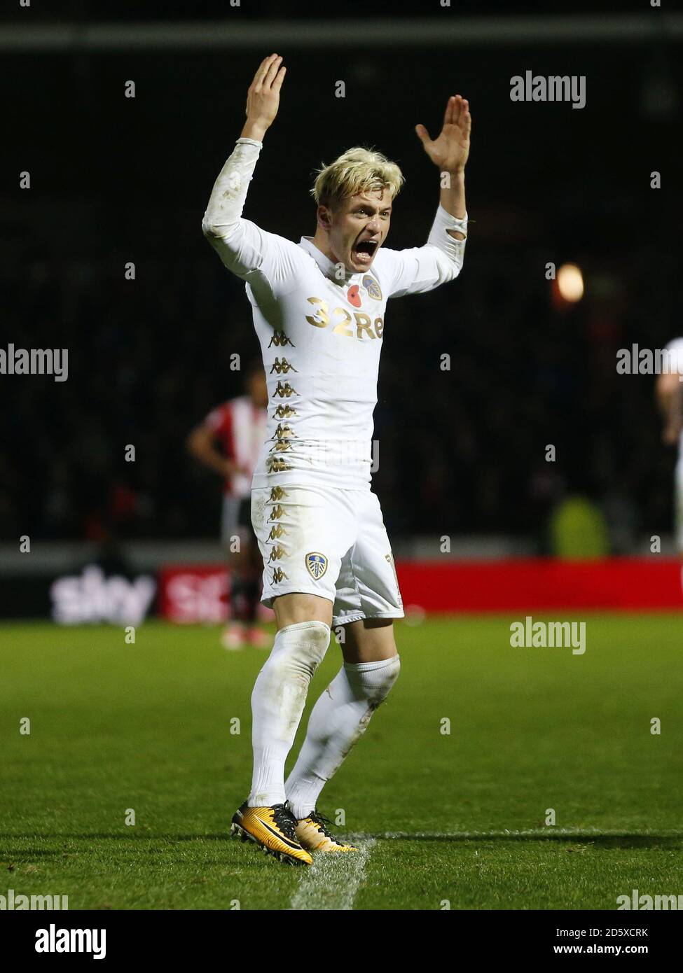 Leeds United's Ezgjan Alioski celebrates scoring their first goal Stock ...