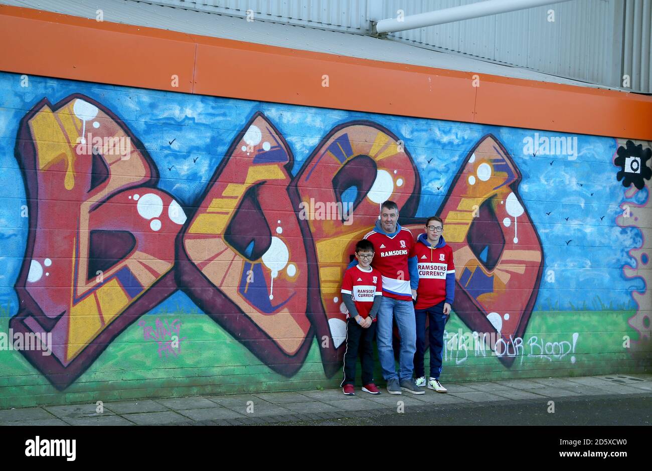 Middlesbrough fans outside the Riverside Stadium Stock Photo - Alamy