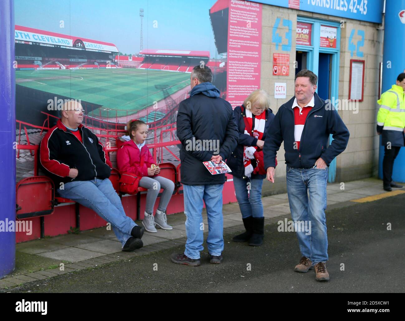 Middlesbrough fans outside the Riverside Stadium Stock Photo - Alamy