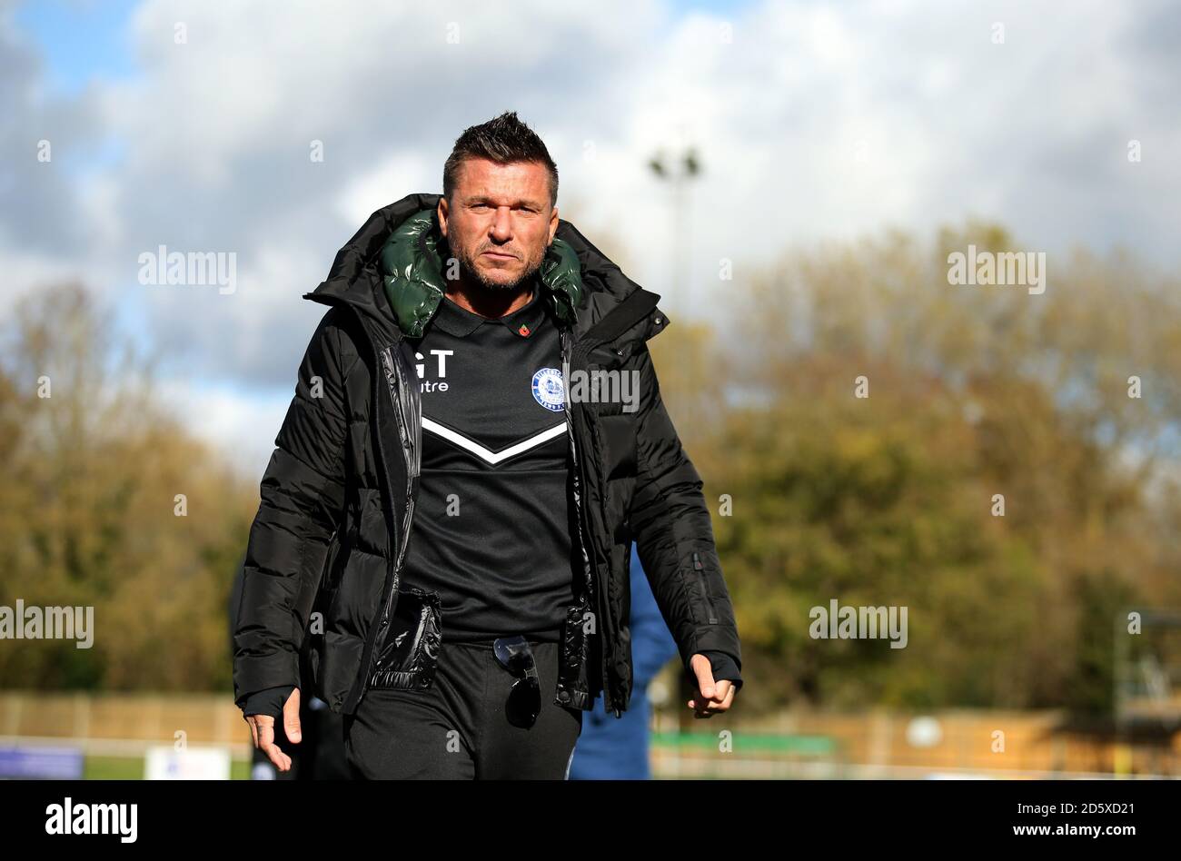 Billericay Town's Owner and Manager Glenn Tamplin after inspecting the ...