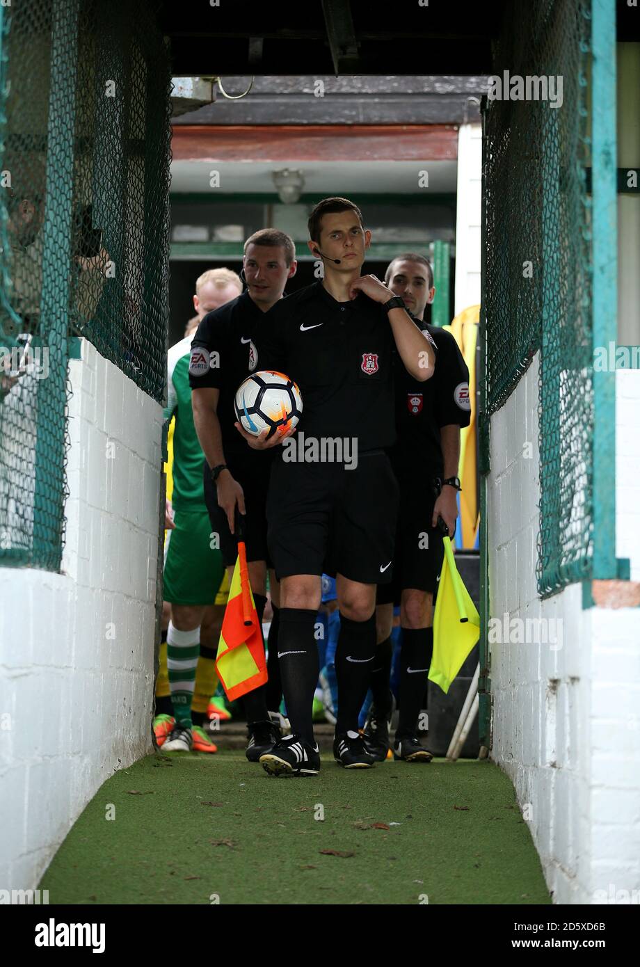 Referee Alan Dale walking out before the game Stock Photo - Alamy