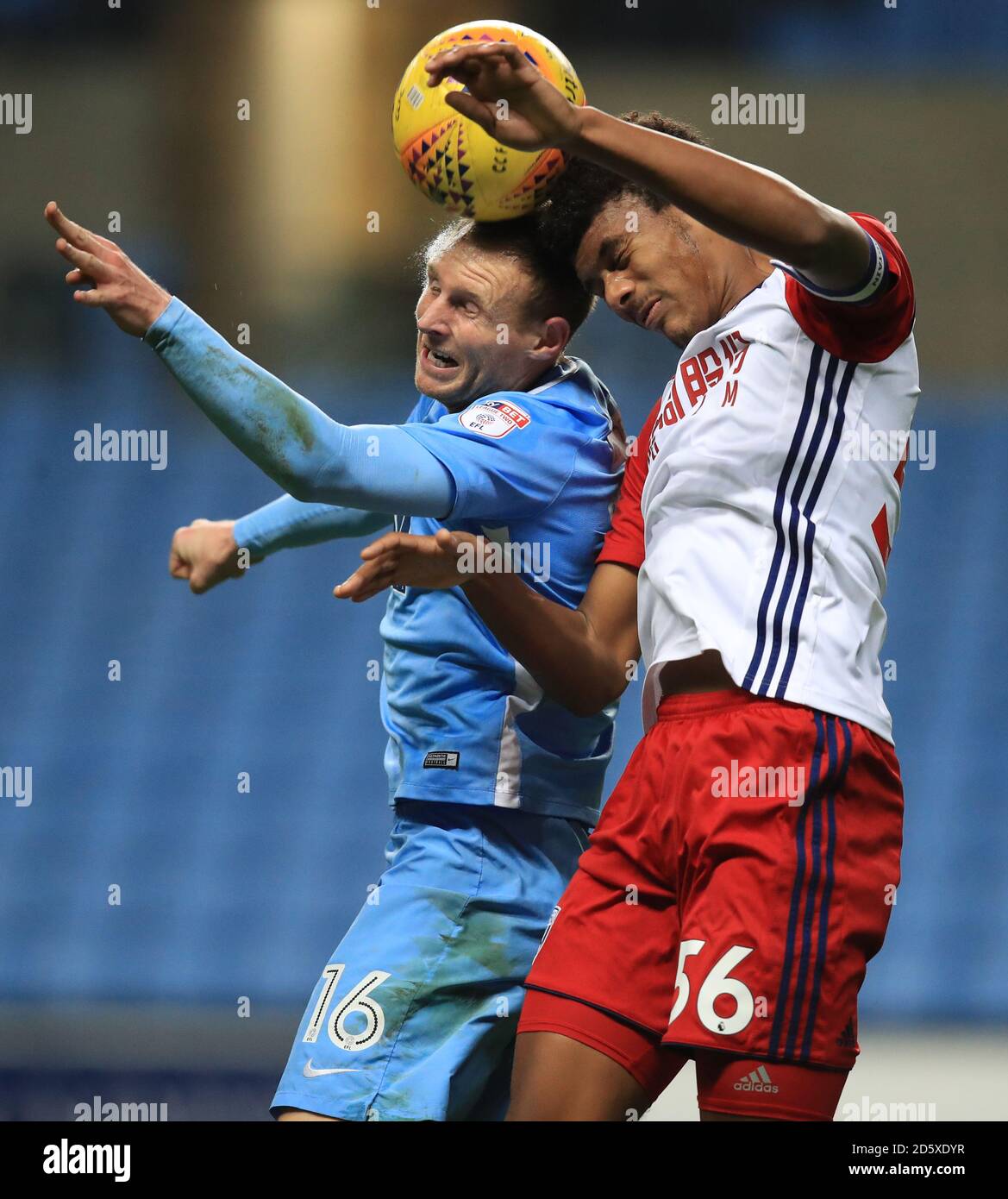 Coventry City's Stuart Beavon and West Bromwich Albion's Finn Azaz ...