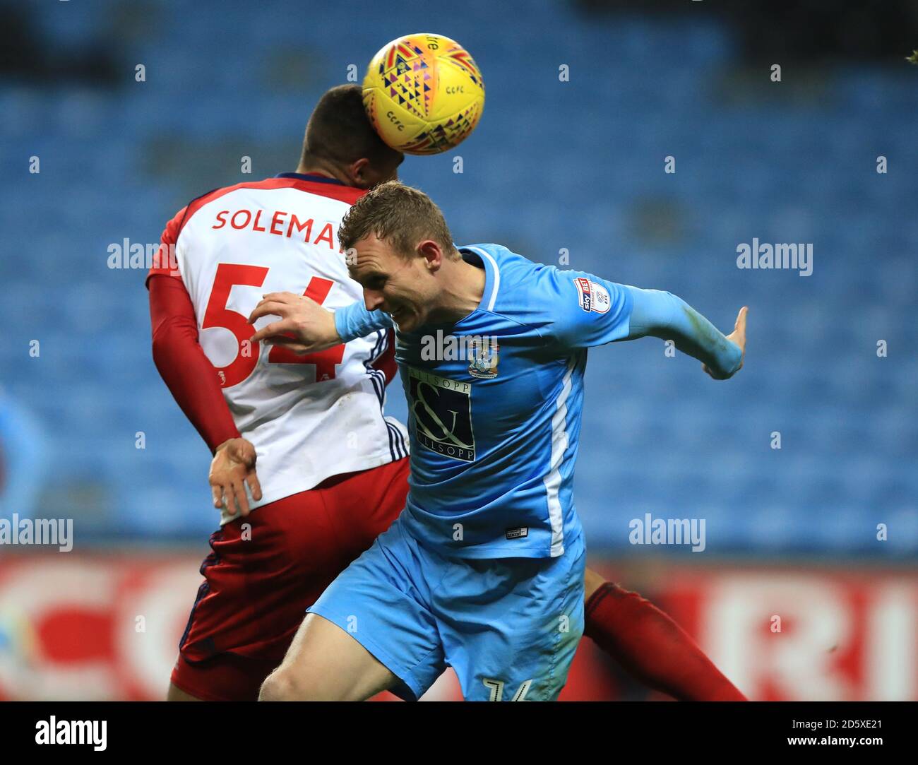 Coventry City's Stuart Beavon and West Bromwich Albion's Aram Soleman ...