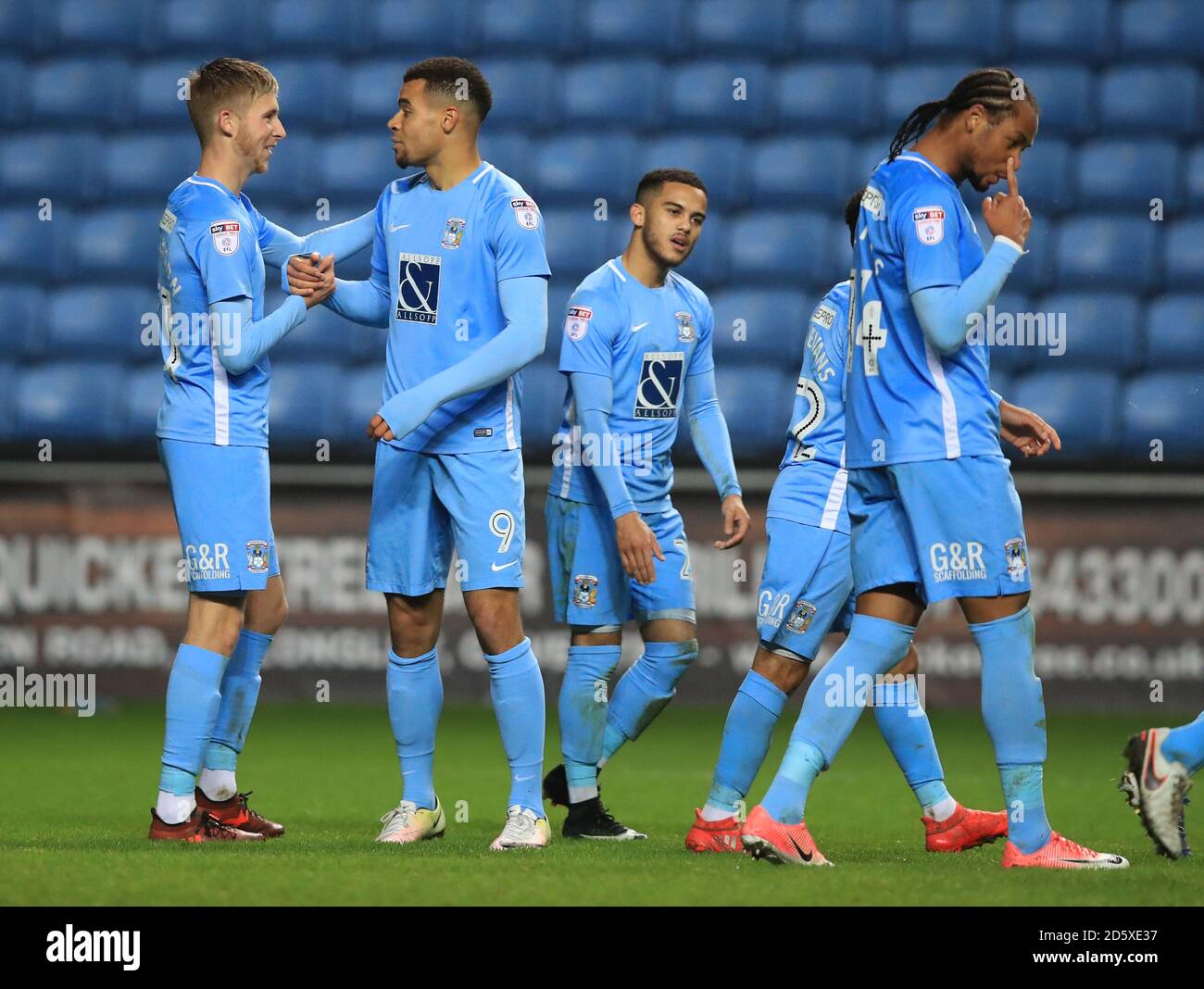 Coventry City's Max Biamou celebrates his goal Stock Photo - Alamy