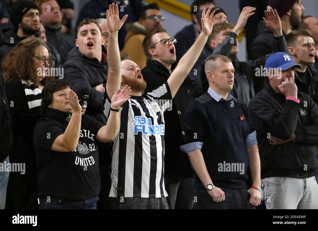 Newcastle United fans in the stands during the match Stock Photo - Alamy