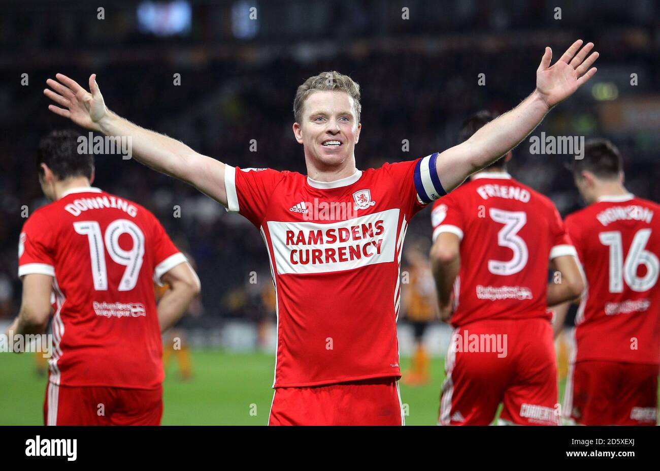 Middlesbrough's Grant Leadbitter celebrates scoring his side's third ...