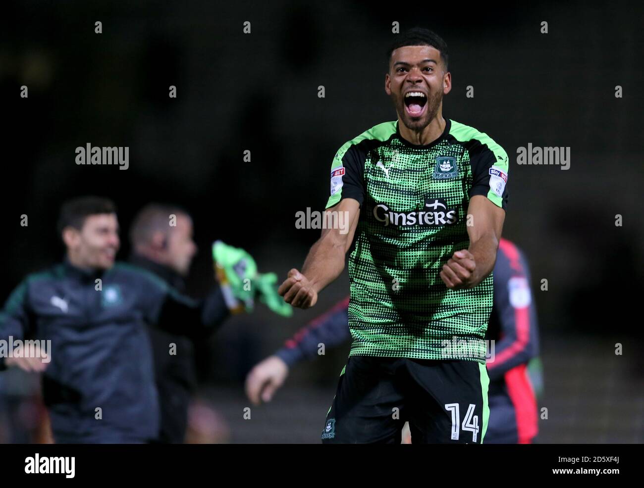 Plymouth Argyle's Jake Jervis celebrates Stock Photo - Alamy
