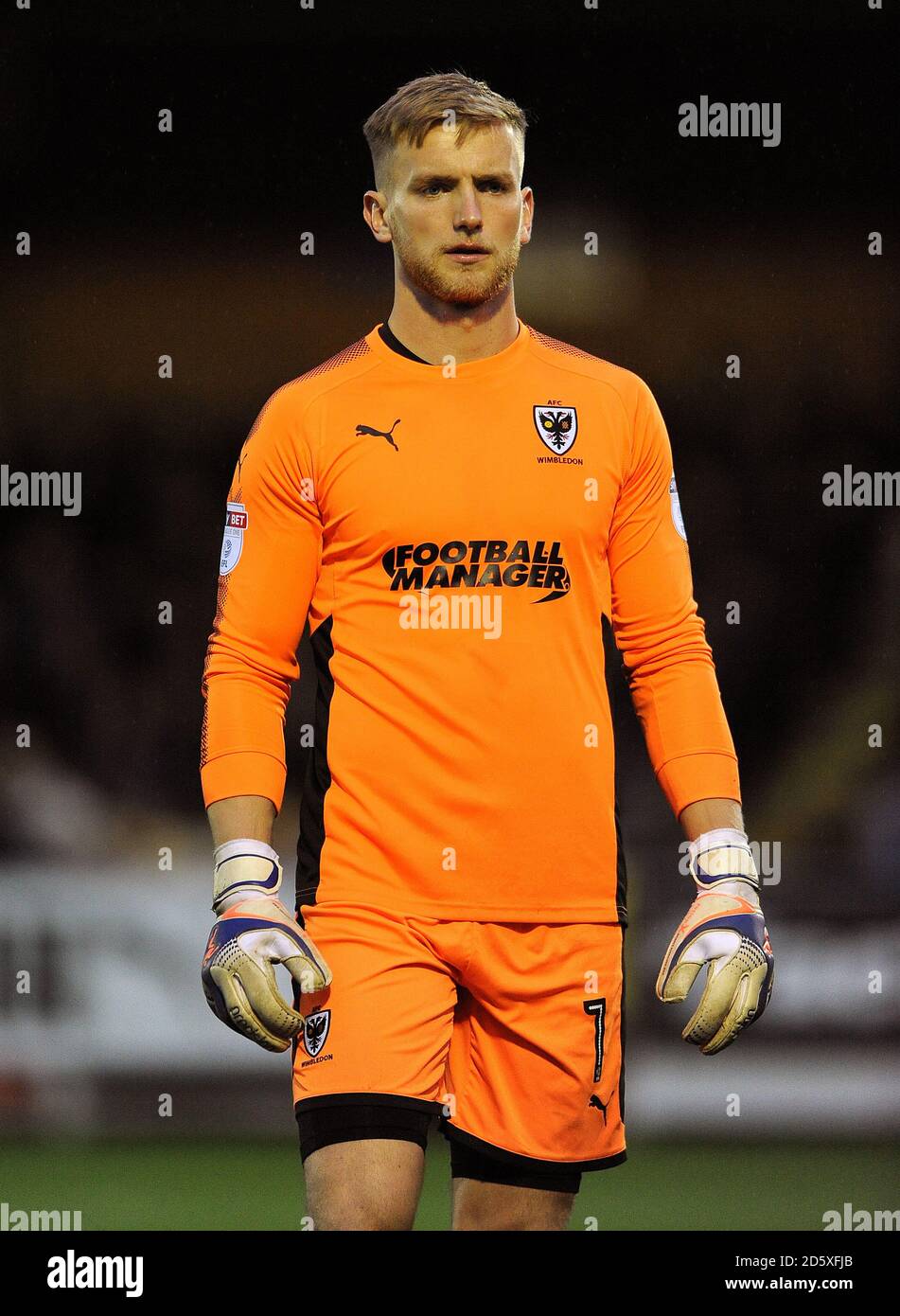 AFC Wimbleson goalkeeper George Long Stock Photo - Alamy