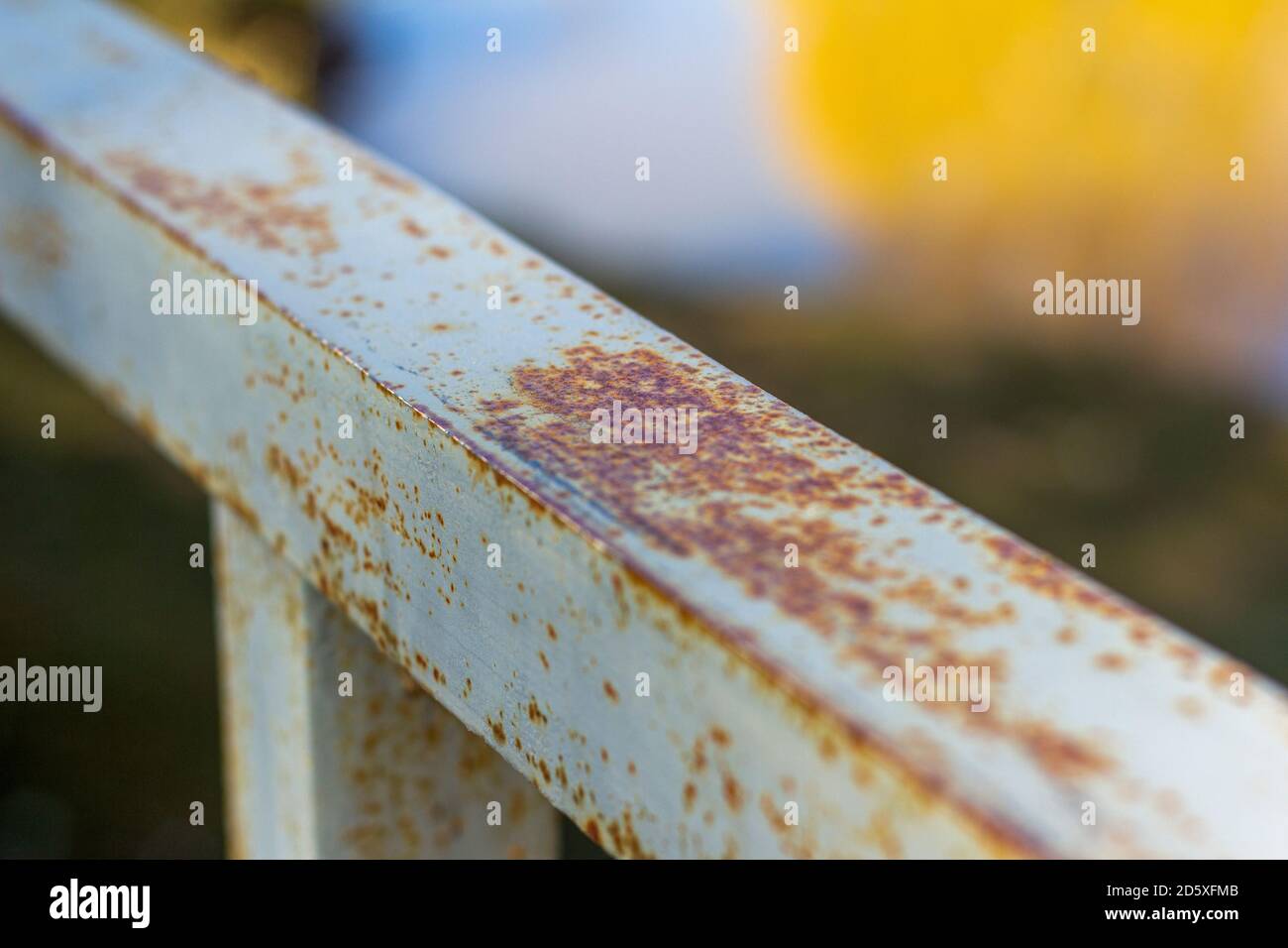 Rust and corrosion on iron railings.Corrosion of metals. Rust on old ...