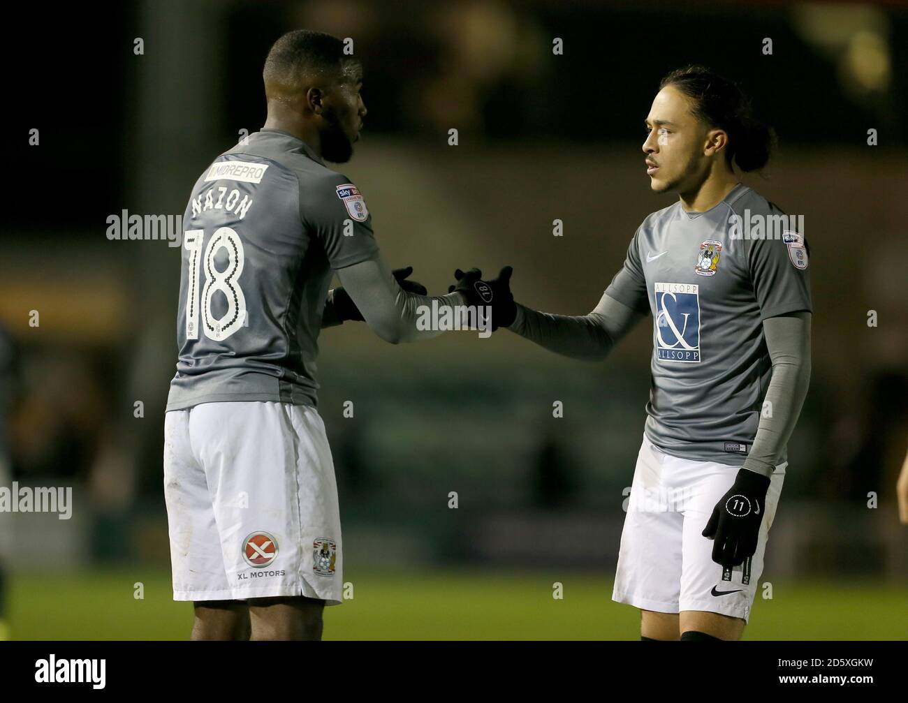 Coventry City's Duckens Nazon and Coventry City's Jodi Jones after the ...