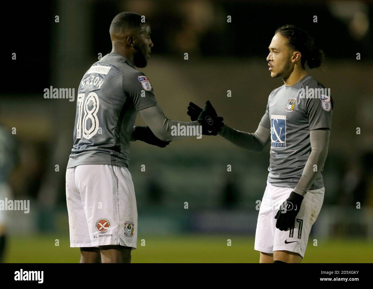 Coventry City's Duckens Nazon and Coventry City's Jodi Jones after the ...