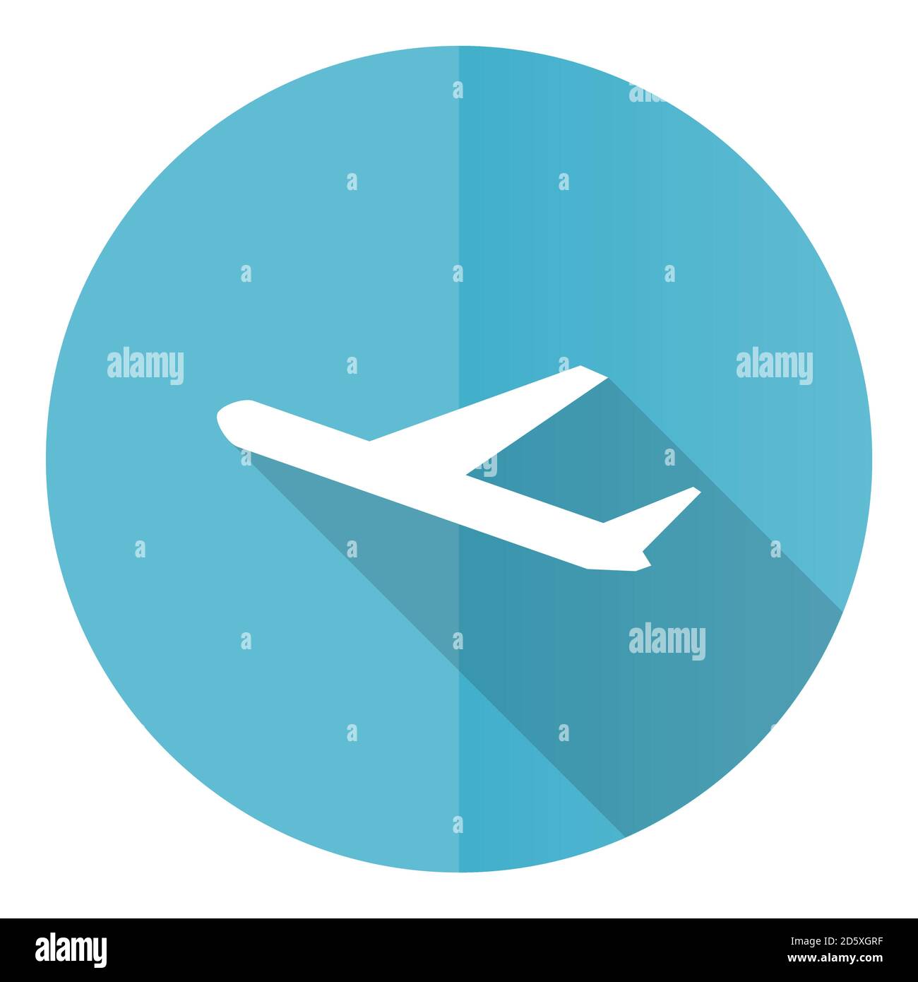 Deparures vector icon, flight, airplane flat design blue round web ...