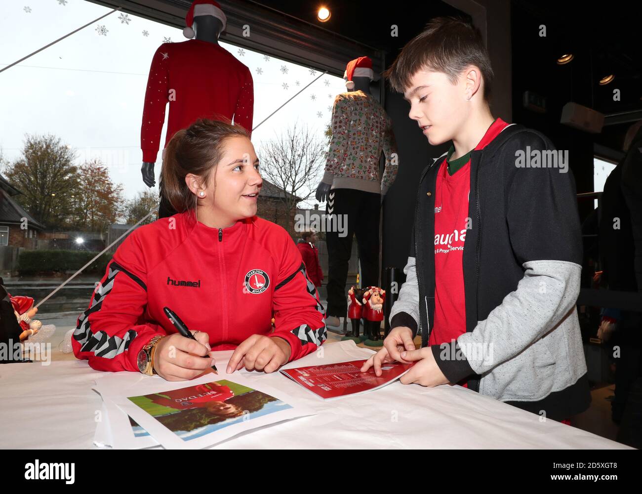 Kit Graham signs autographs in the club shop Stock Photo - Alamy