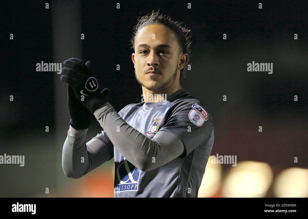 Coventry City's Jodi Jones celebrates the win Stock Photo - Alamy