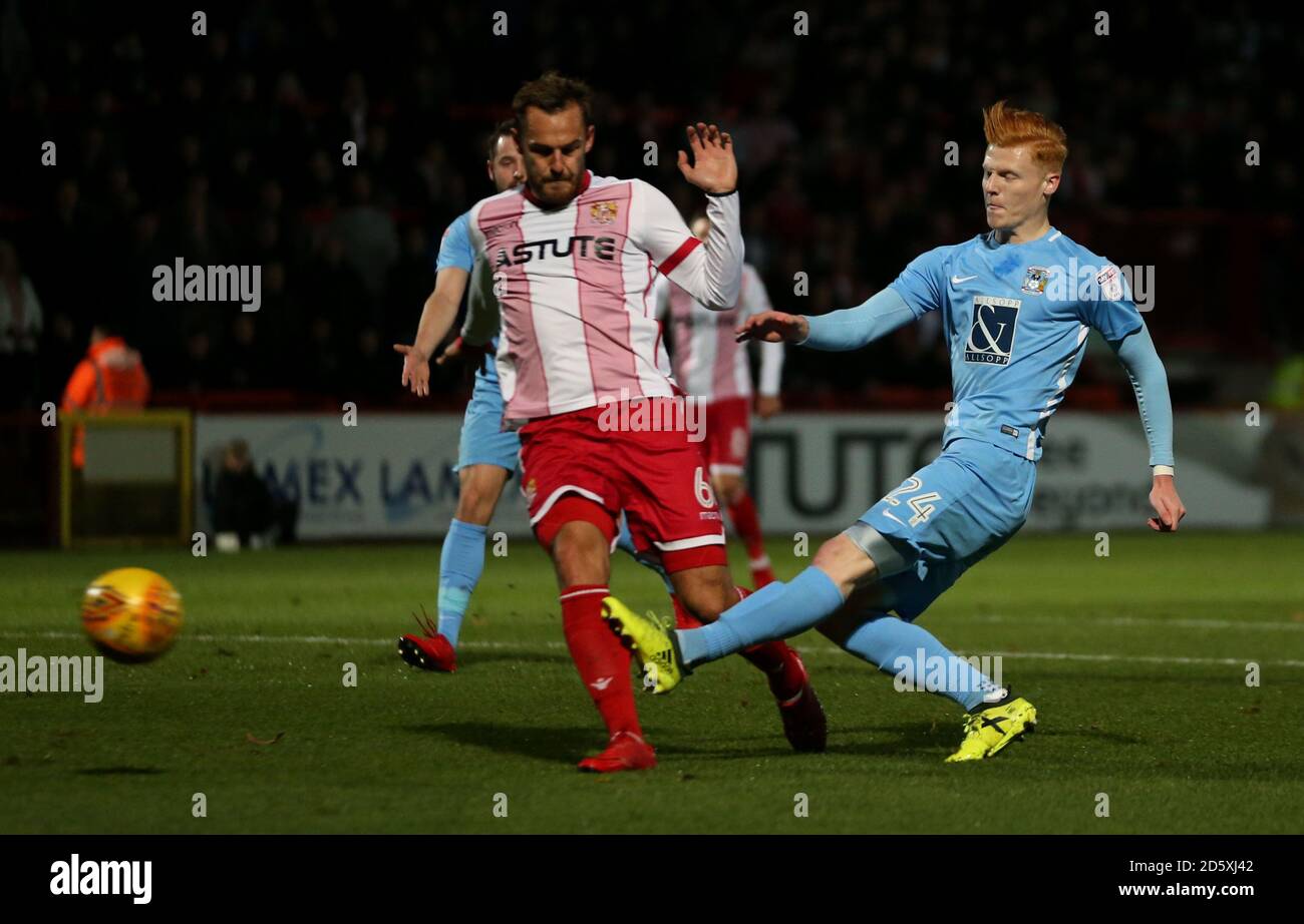 Coventry City's Ryan Haynes and Stevenage FC's Luke Wilkinson Stock ...