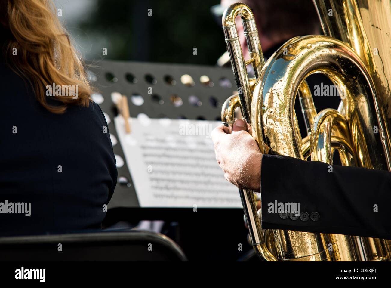 Old wind instrument sheet music hi-res stock photography and images - Alamy
