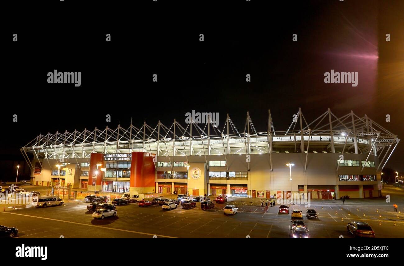 A general view of the Riverside Stadium prior to the match Stock Photo ...