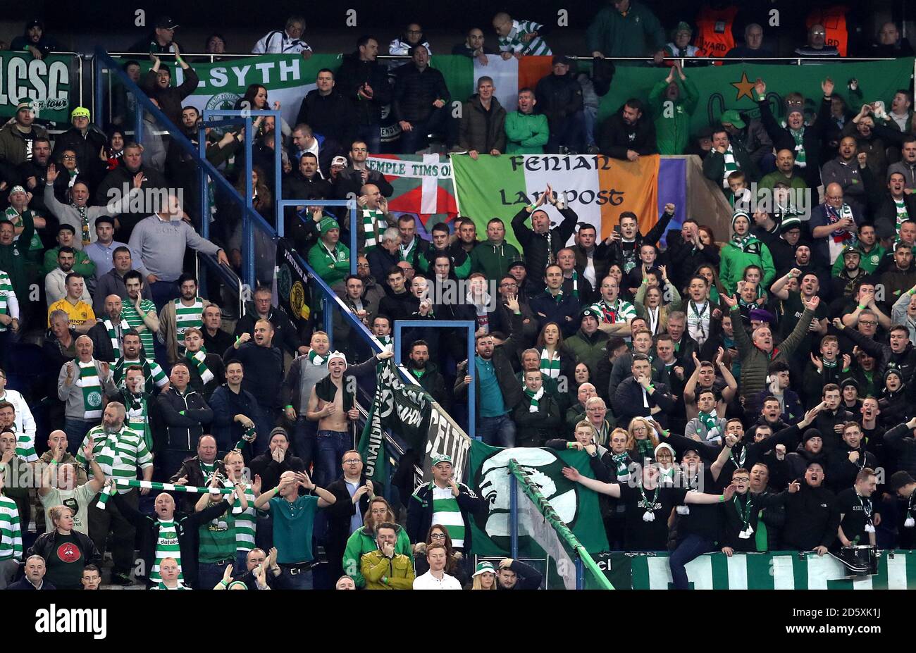 Celtic fans in the stands Stock Photo - Alamy