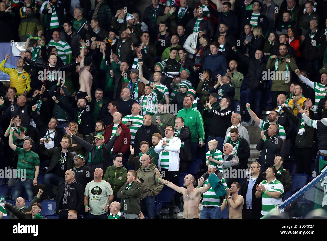 Celtic fans in the stands Stock Photo - Alamy