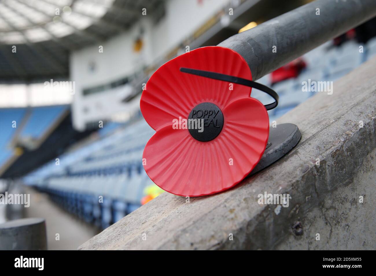 A permanent Poppy in the home team dugout before Coventry City's and ...