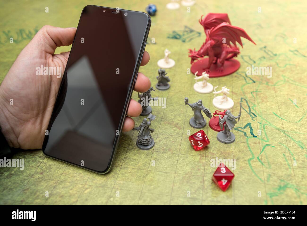 Using the smartphone during a role playing game of dungeons and dragons ...