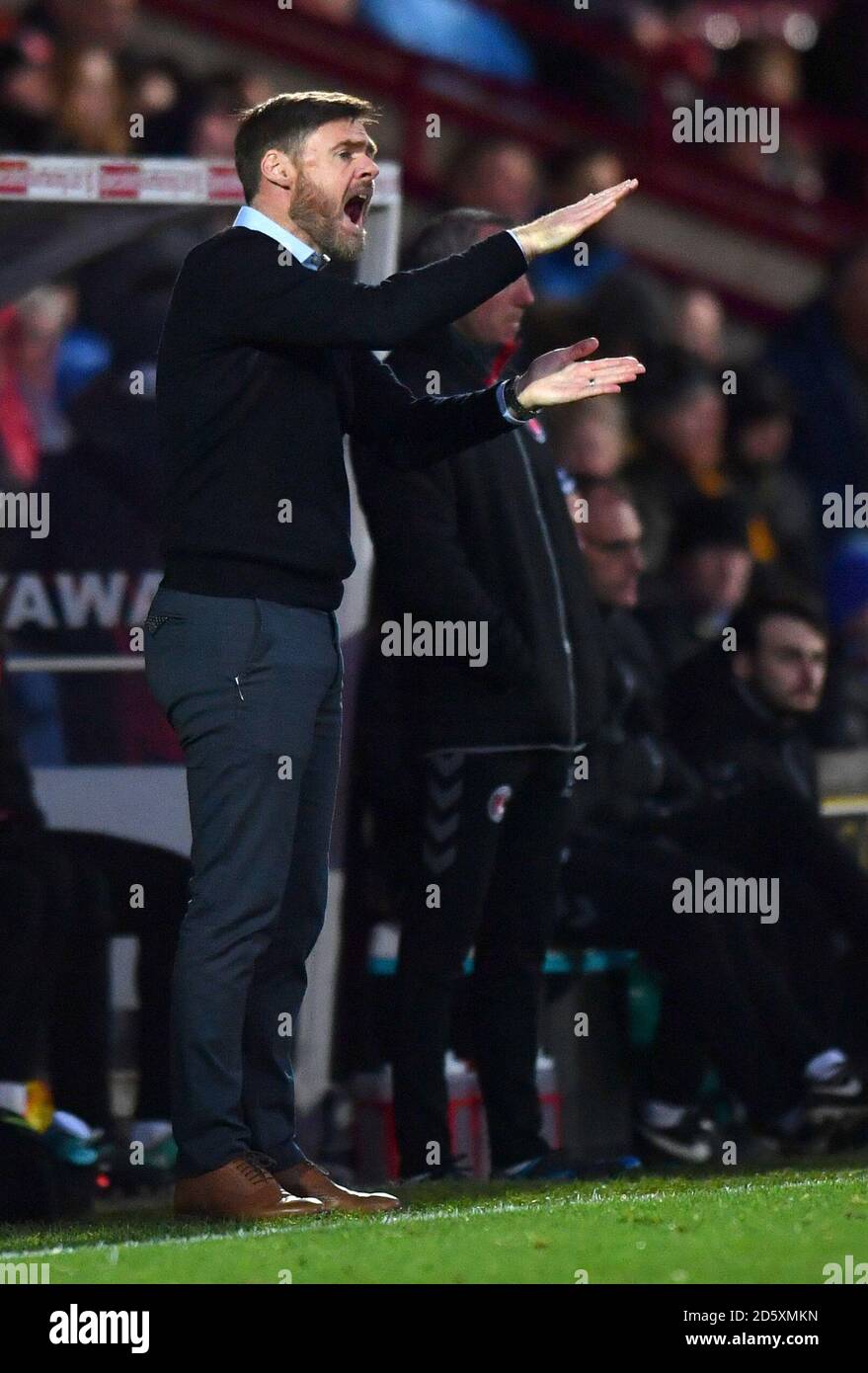 Scunthorpe United manager Graham Alexander Stock Photo - Alamy