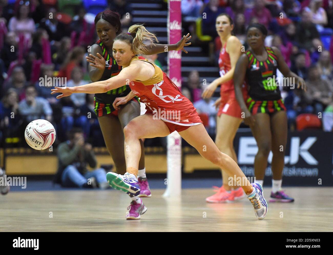 Jade Clarke of England Roses and Julie Sambo of Malawi Queens Stock ...
