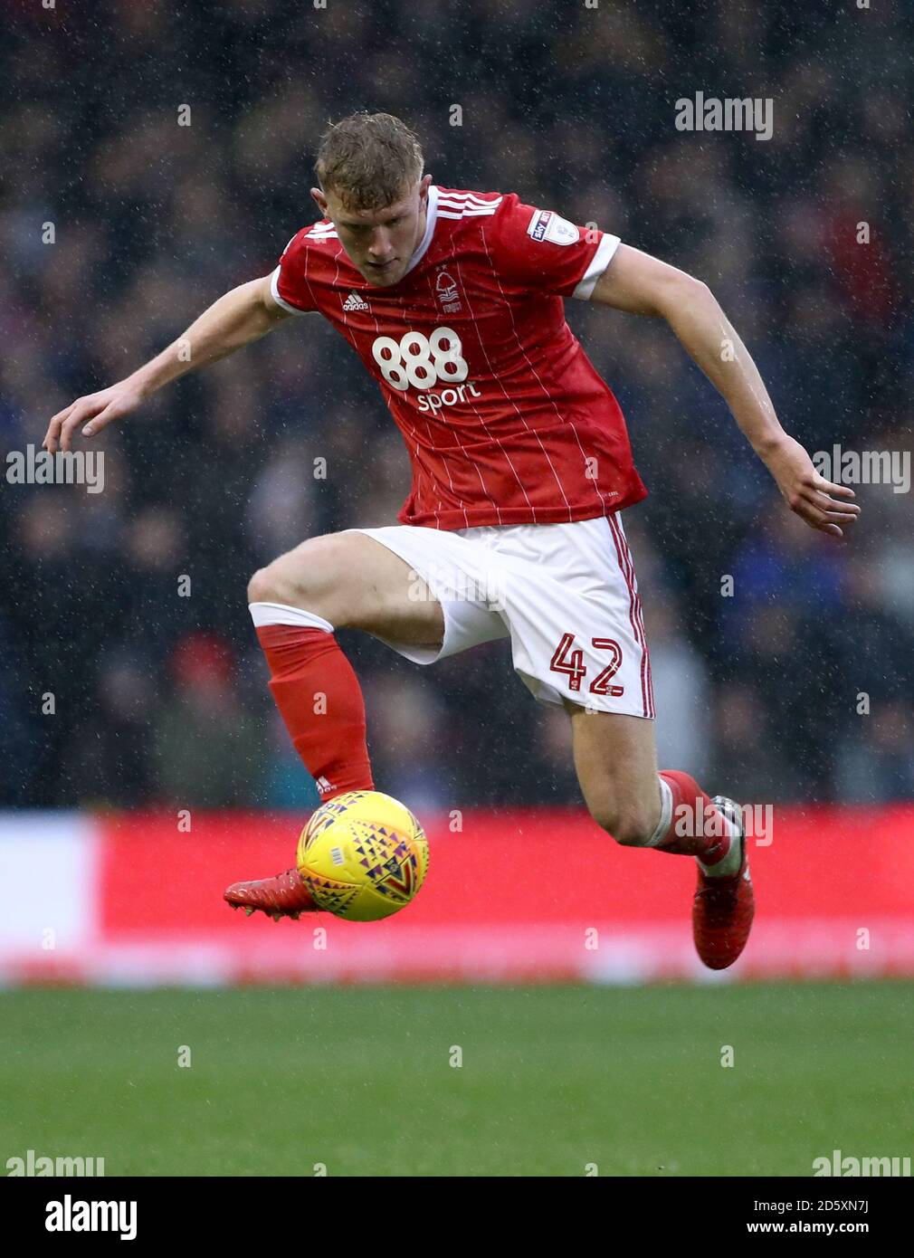 Nottingham Forest's Joe Worrall controls the ball Stock Photo - Alamy