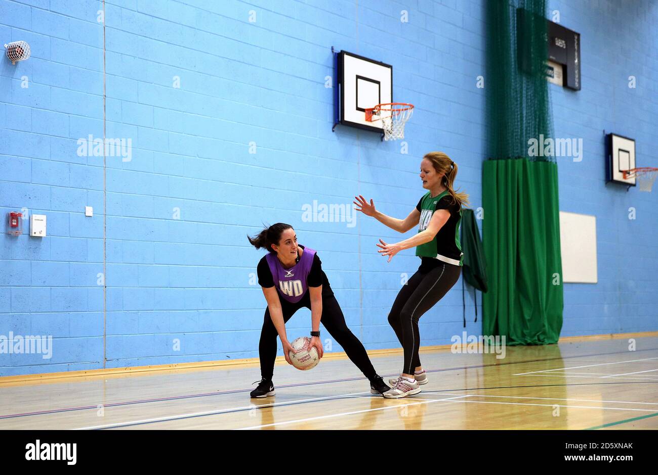 Players in action during the Back to Netball session held at Sir ...