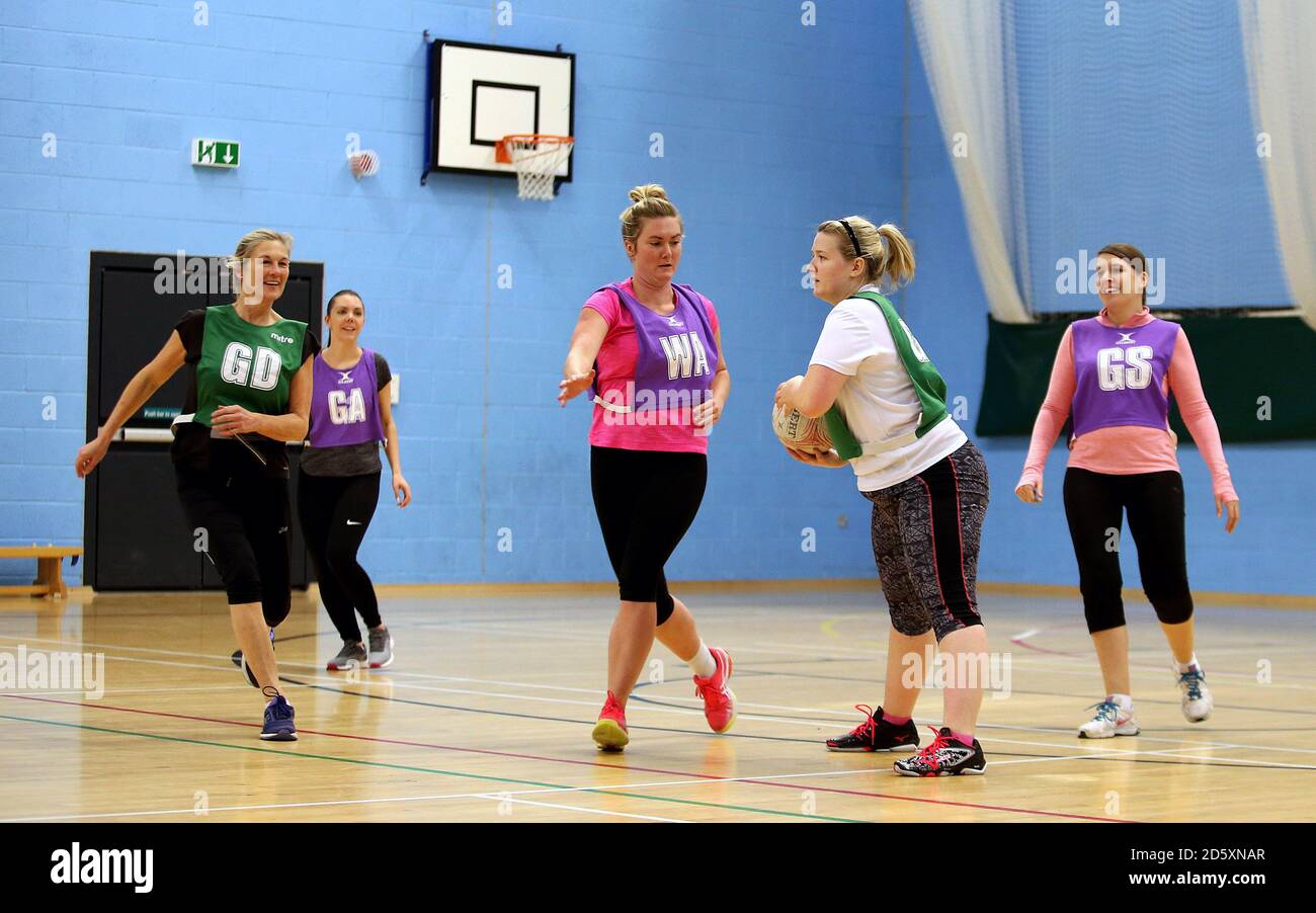 Players in action during the Back to Netball session held at Sir ...