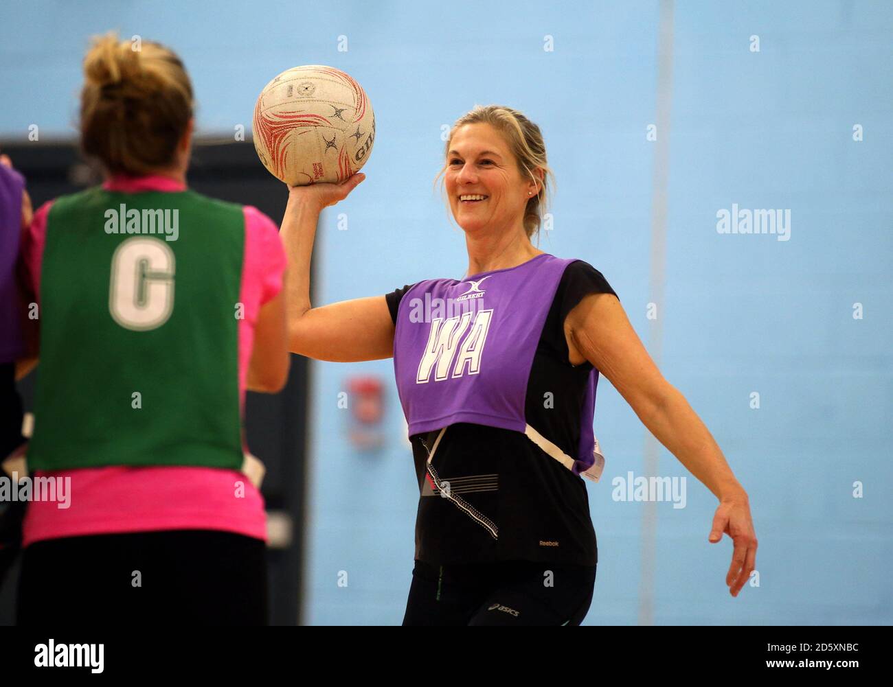Players in action during the Back to Netball session held at Sir ...