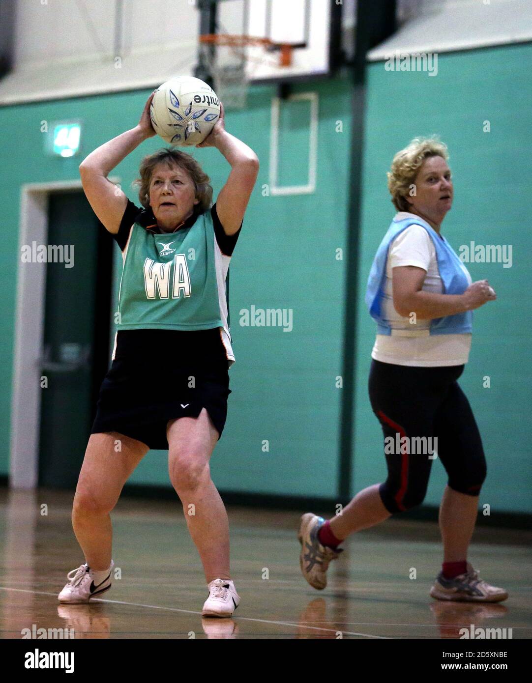 Players in action during the Walking Netball session held at ...