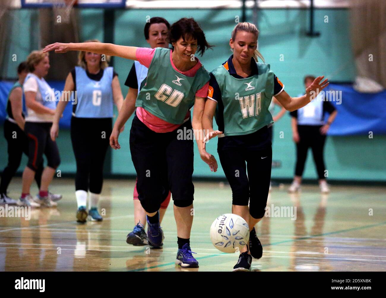 Players in action during the Walking Netball session held at ...