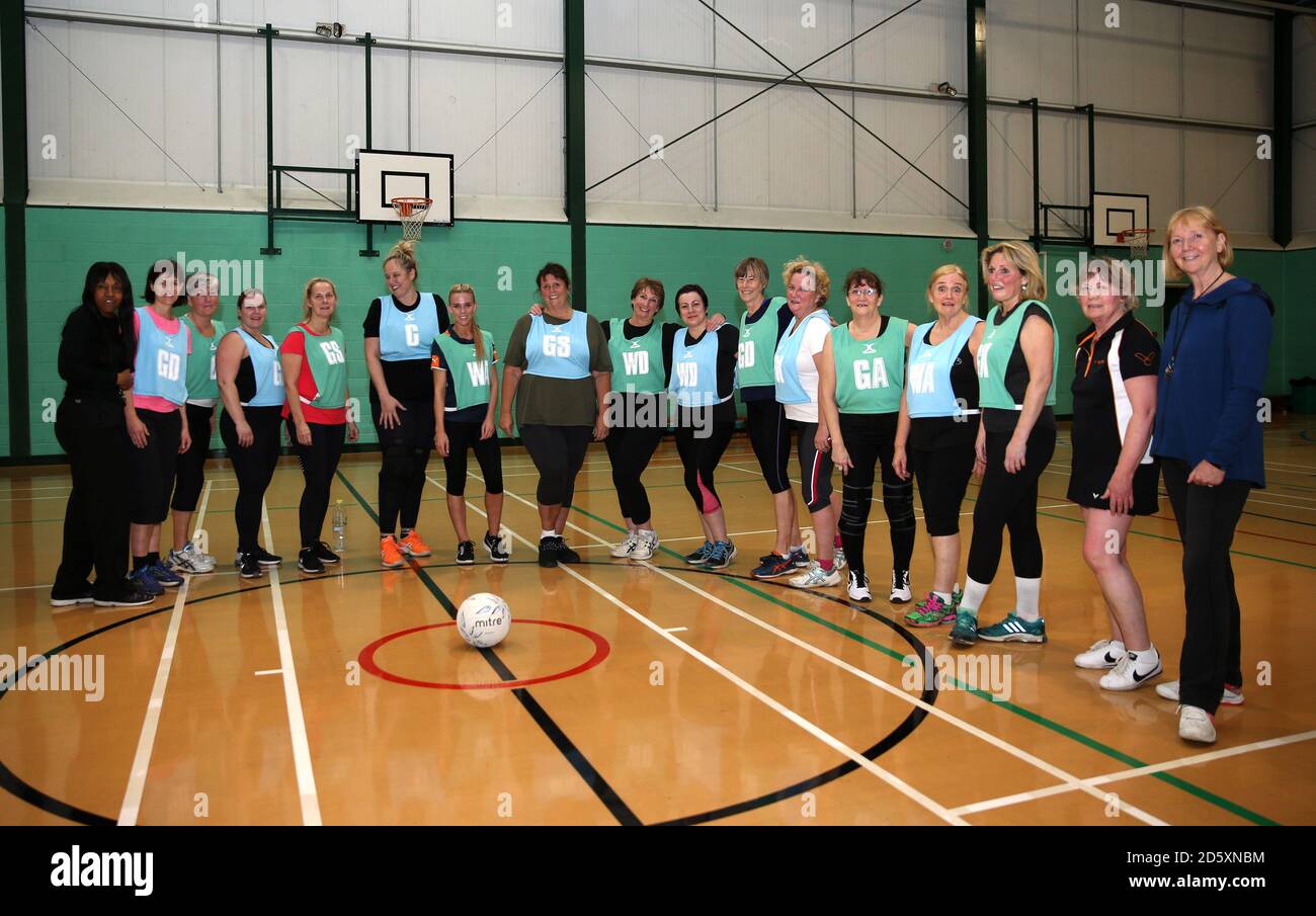 Players in action during the Walking Netball session held at ...