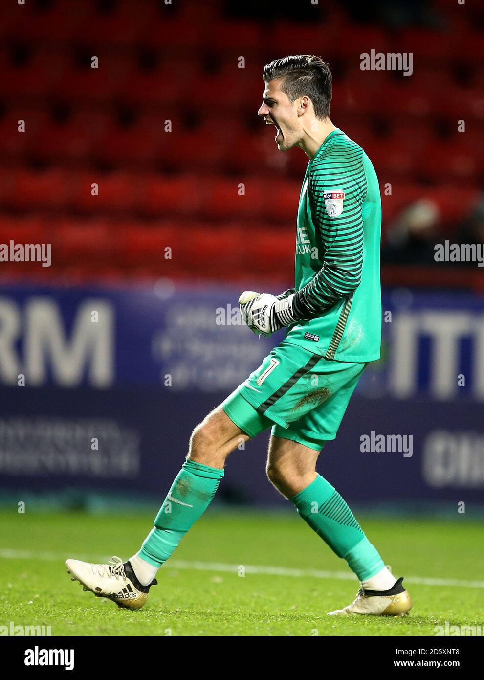 Peterborough United's Jonathon Bond celebrates after Jack Marriott (not ...