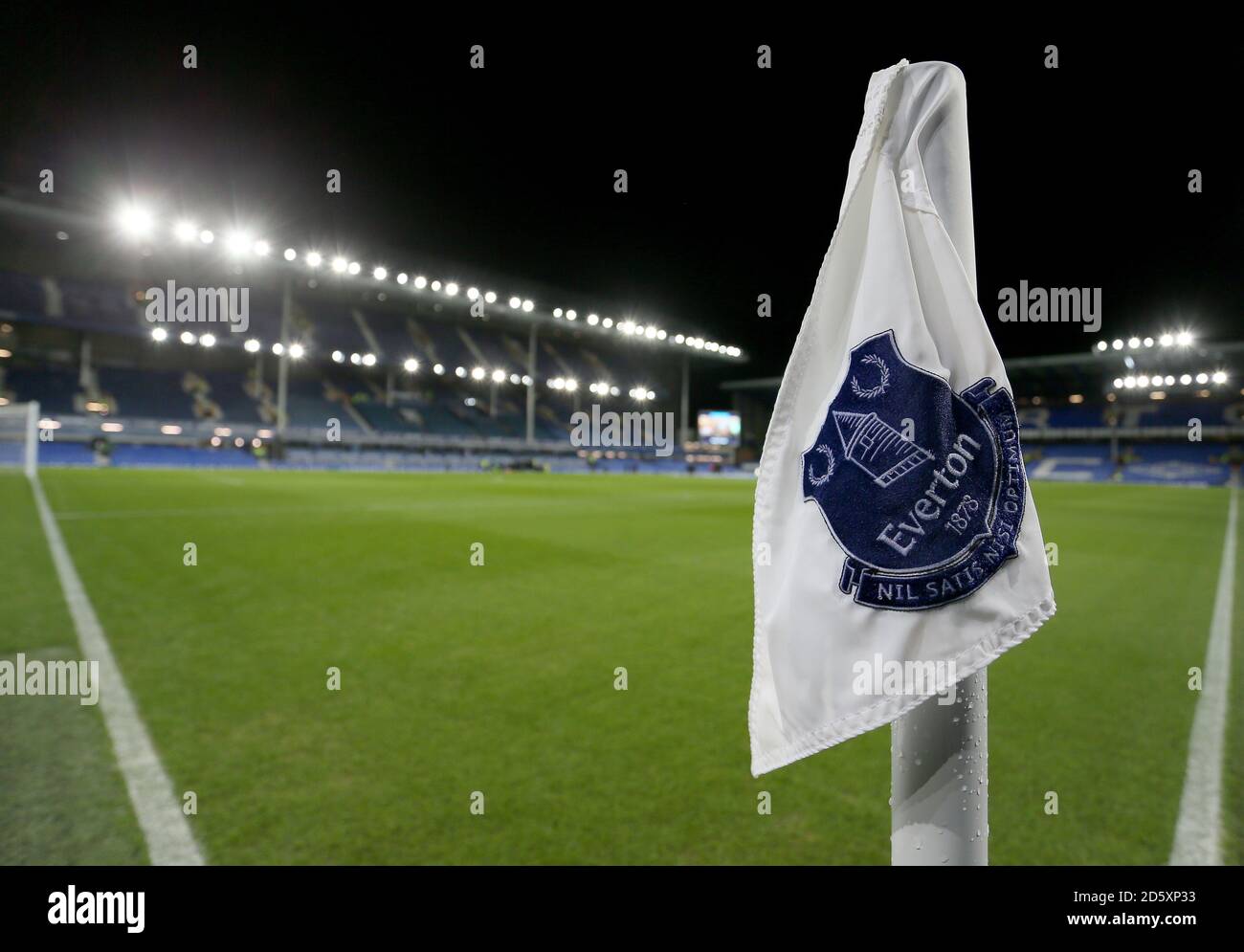 Corner flag at Everton's Goodison Park Stock Photo - Alamy