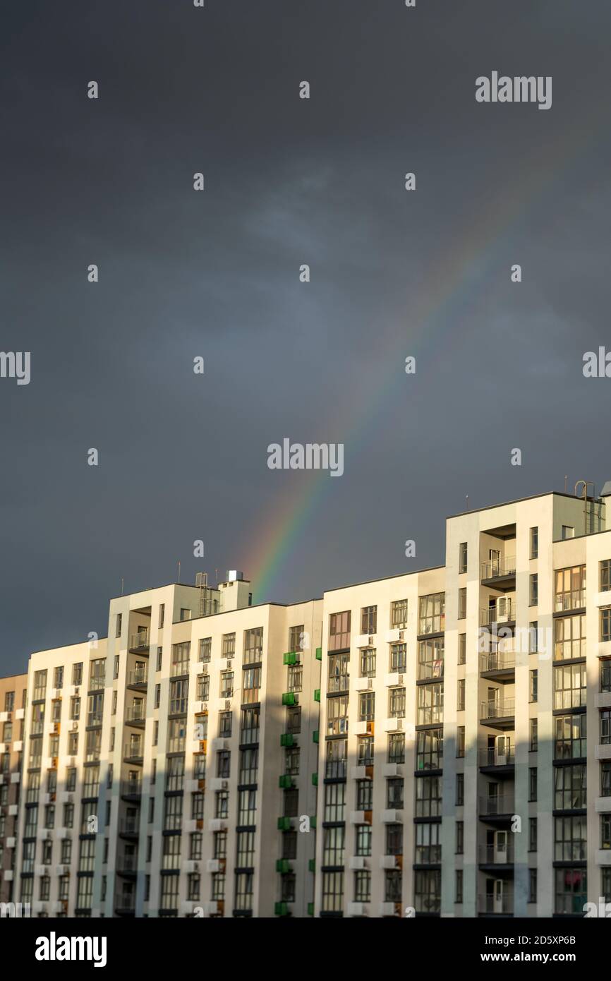 Rainbow residential building in hi-res stock photography and images - Alamy