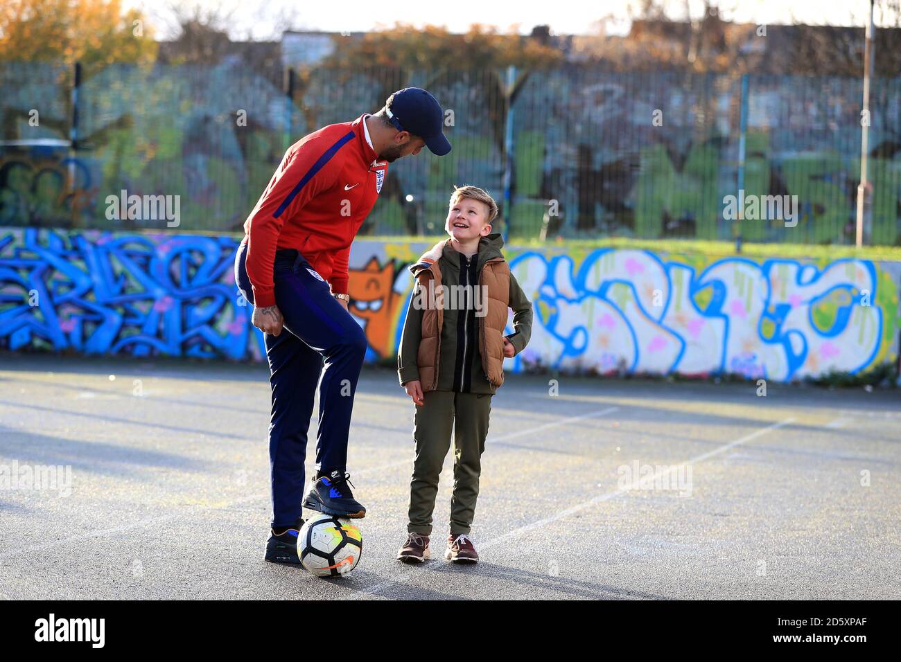 England footballer Kyle Walker was invited back to his hometown of ...
