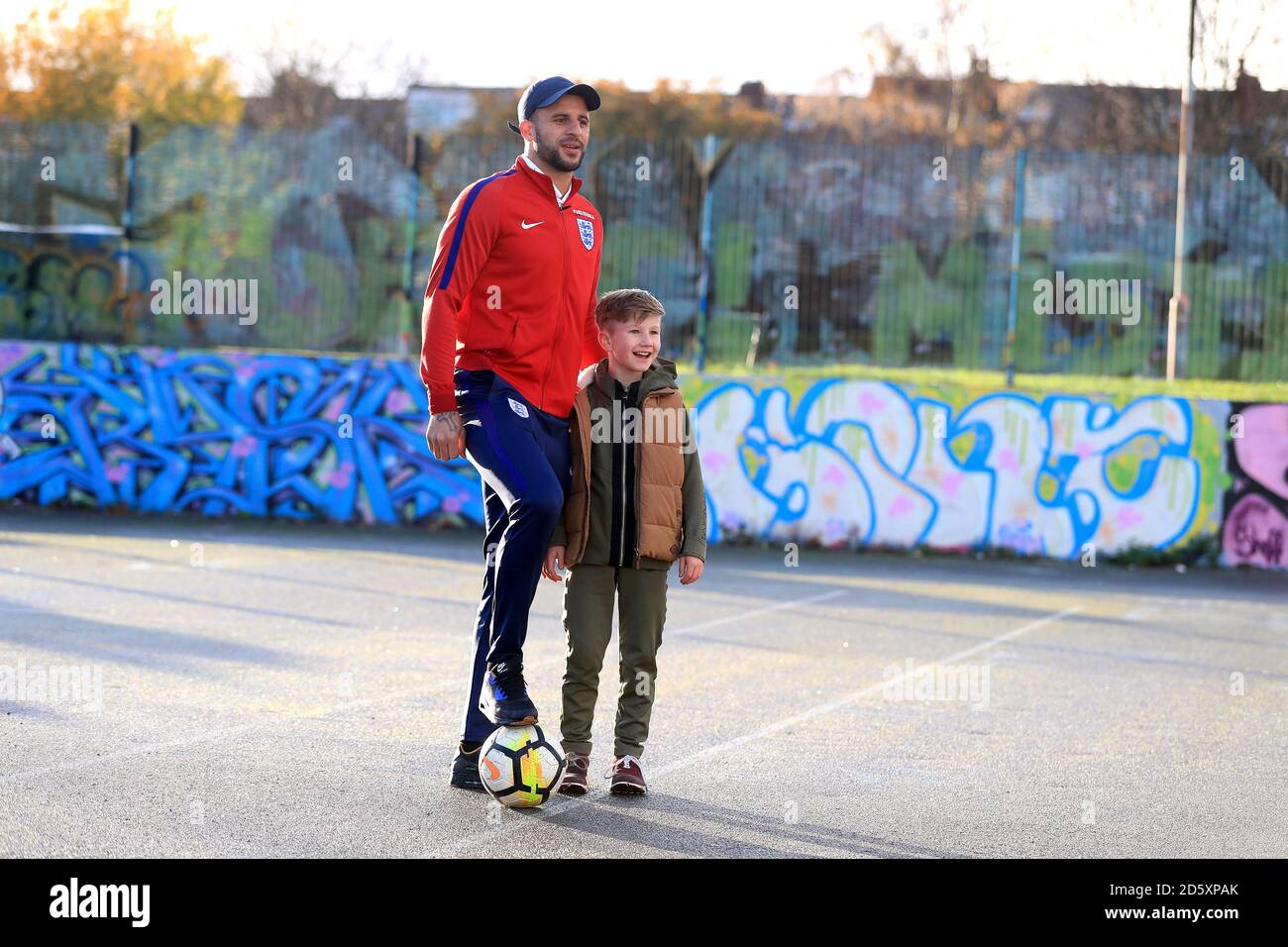 England footballer Kyle Walker was invited back to his hometown of ...
