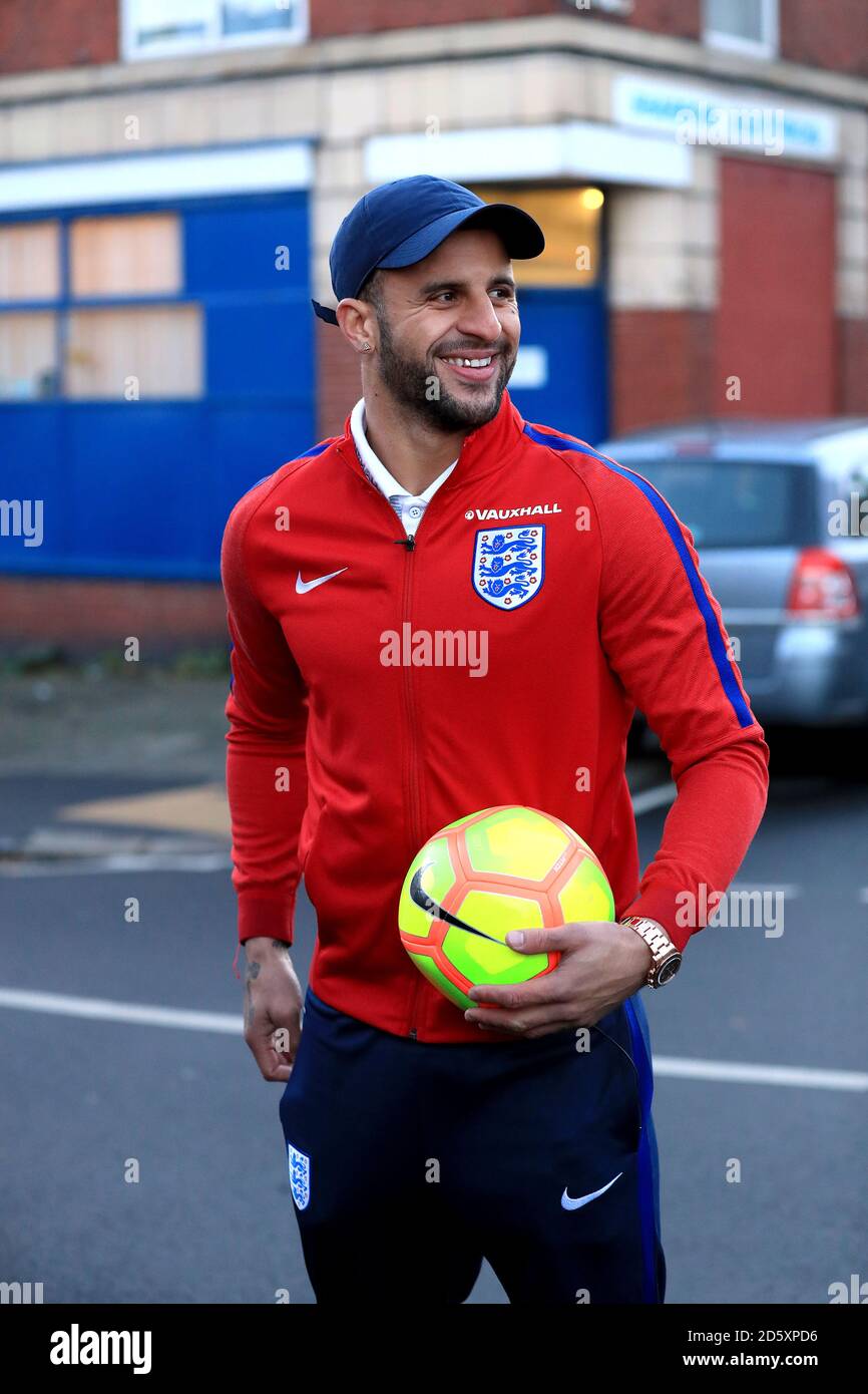 England footballer Kyle Walker was invited back to his hometown of ...