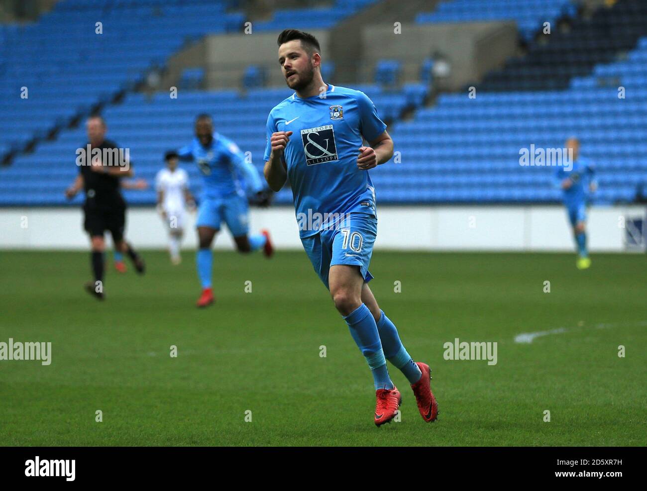 Coventry City's Marc McNulty celebrates scoring his side's second goal ...